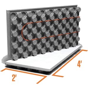 AMVIC Insulated Radiant Floor Heating Foam Panel Board R10, 30 Psi, 3-3 ...